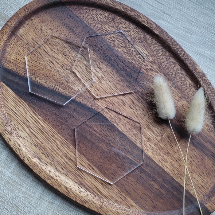 Jmenovka plexisklo hexagon